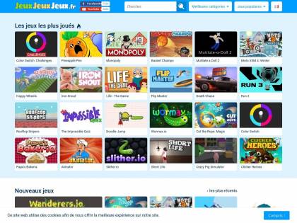 Jeuxjeuxjeux.fr : Portail de jeux Flash