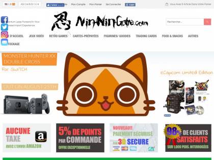 Nin-Nin-Game : Vente en ligne de produits de loisir en import du Japon