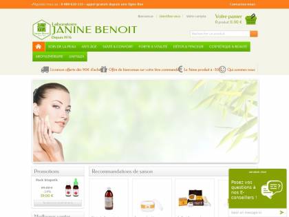 Produits Janine Benoit : Vente en ligne de cosmétiques et produits bio