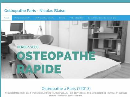 Osteoparis : Rendez-vous rapide d'ostéopathie à Paris