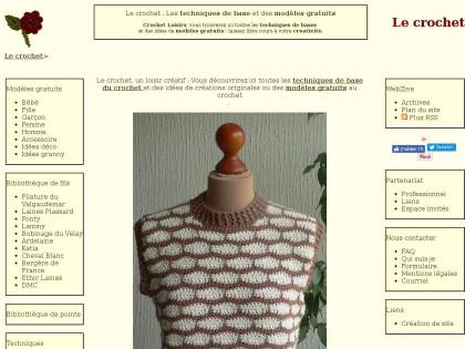 Le crochet, lexique, explications des points, modèle gratuit