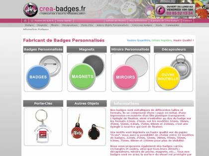 Fabricant de badges ronds en métal et décapsuleurs, miroirs de poche