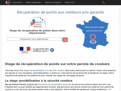 Mes points permis : Stage de récupération de point de permis