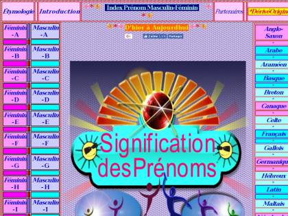 Caractère et signification des prénoms