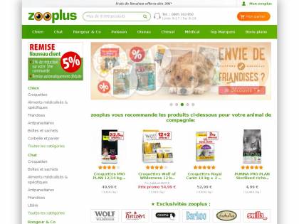 Zooplus AG : Animalerie en ligne : accessoires et nourriture pour animaux