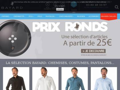E-boutique Bayard : Vente de vêtements homme de marque Bayard