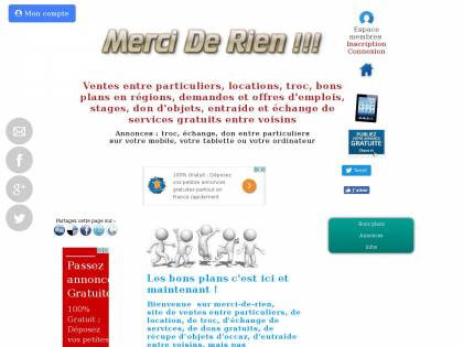 Merci de rien : Plateforme d'échanges de services gratuits entre ...