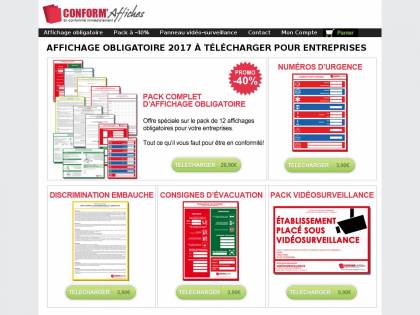 Conform'Affiches : Vente d'affichage obligatoire et légal pour les entreprises
