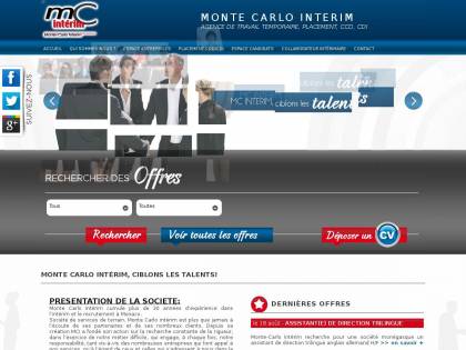 Monte Carlo Interim : Travail temporaire à Monaco : Monte-Carlo Interim